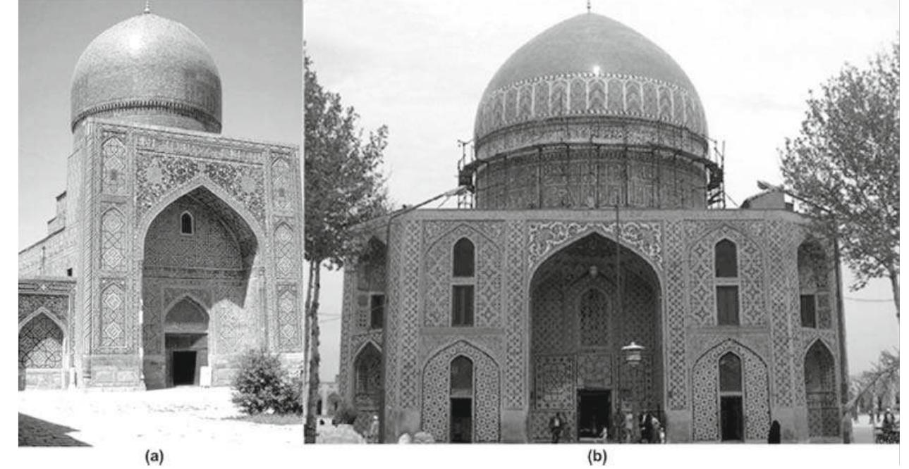 The last generations of islamic domes a) tilla kari madrasa,