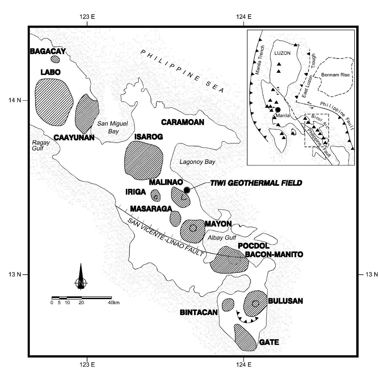 Map of luzon island (inset) showing the location of the
