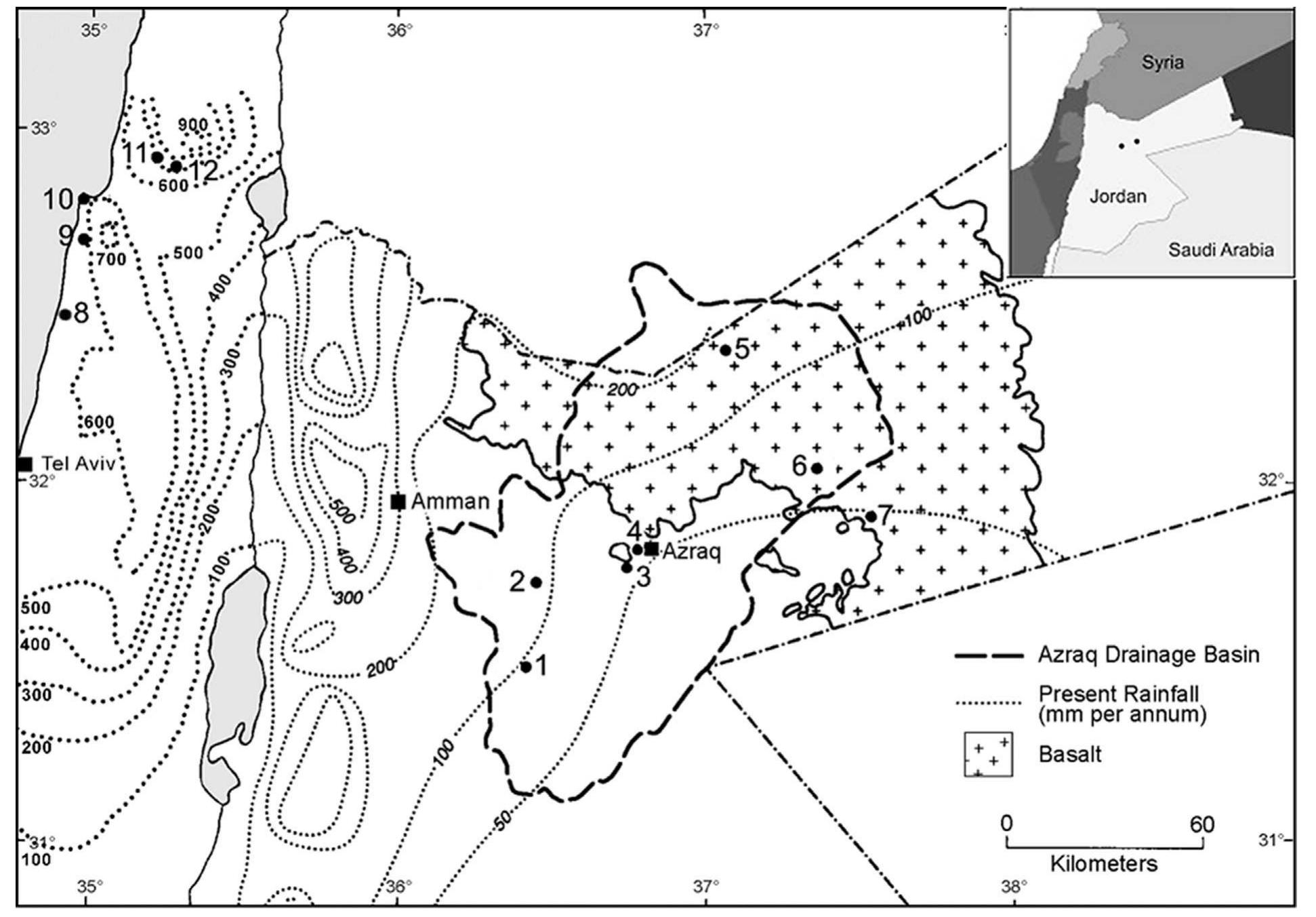 Map of northern jordan and adjacent areas, showing location