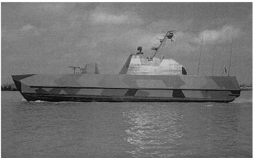The skjold class patrol boat. the largest all-composite