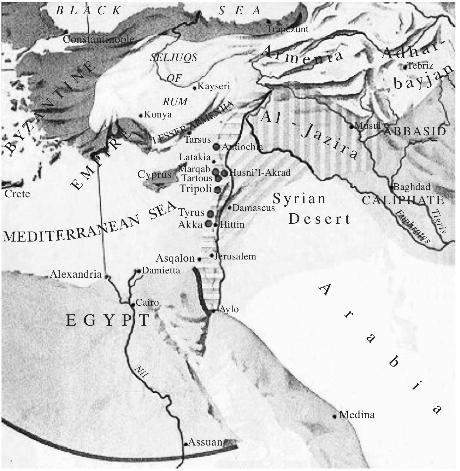 Map 1 realm of ayyubids and seljiiqs of rum 712 anadolu para