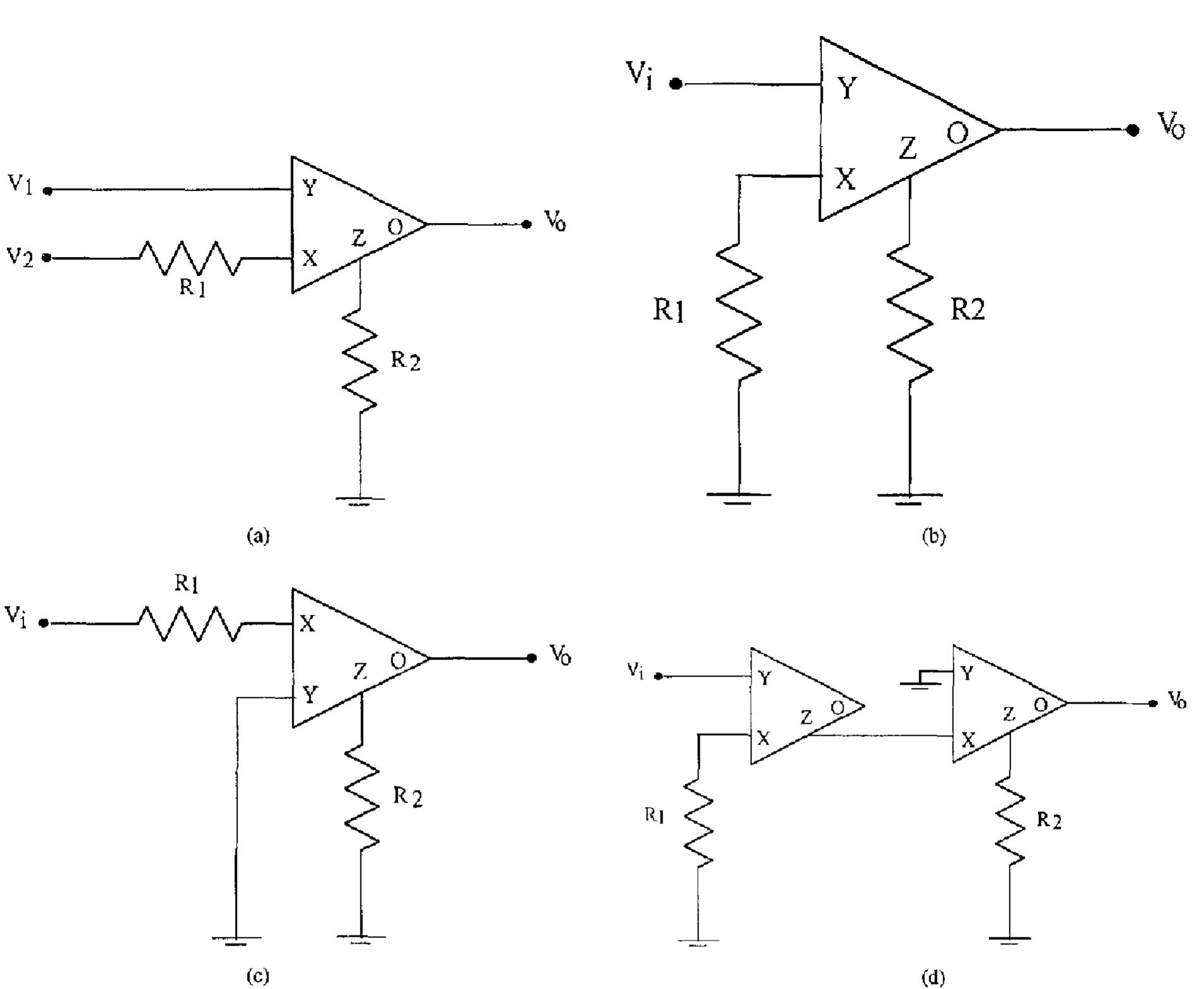 , (a) the differential vcvs. (b) the noninverting vcvs. (c)