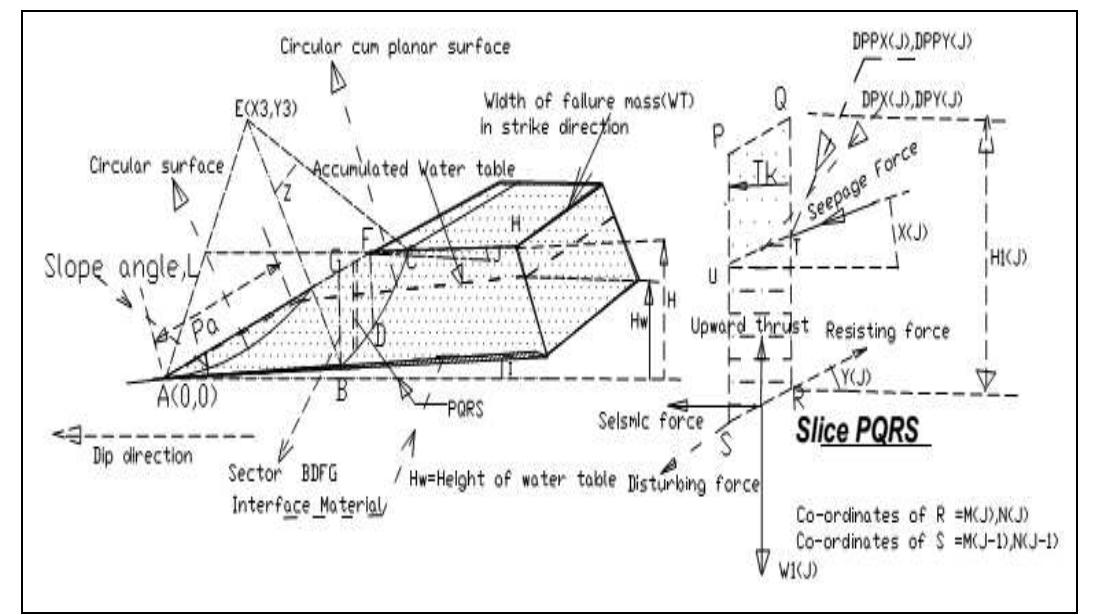 Free body diagram of stability analysis steps for back