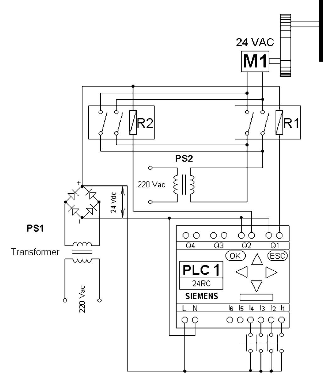 The electromechanical circuit for vertical control.