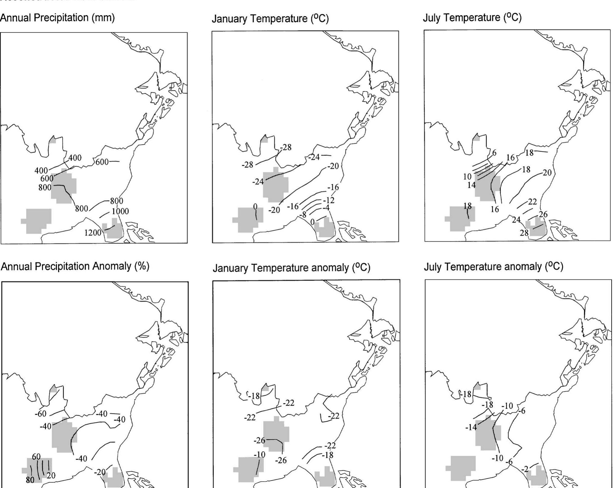 Maps of lgm inferred climate and climate anomalies