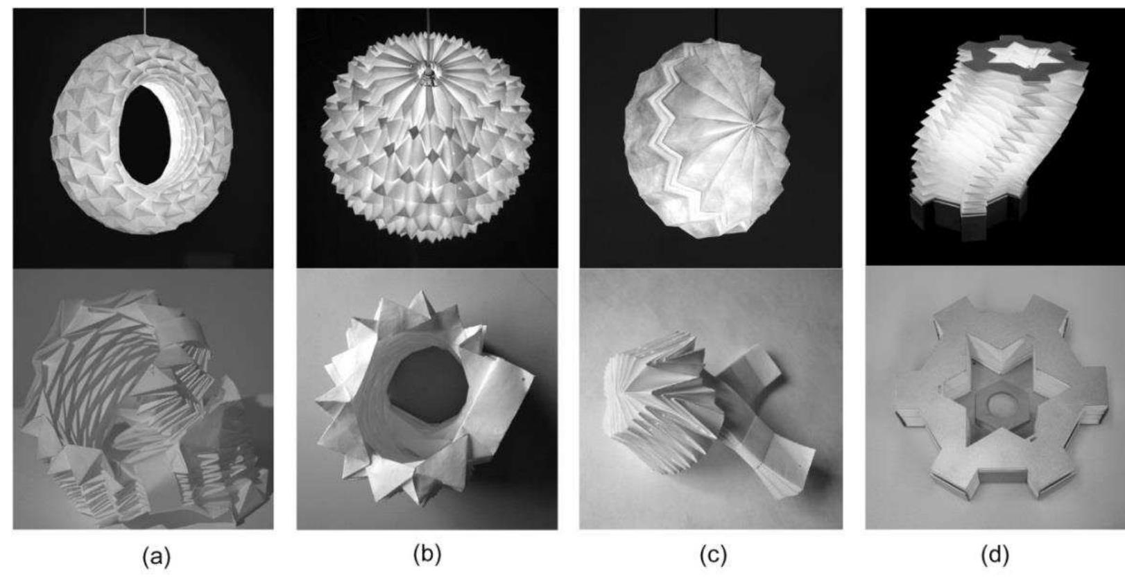 Examples from folded light art collection showing the light