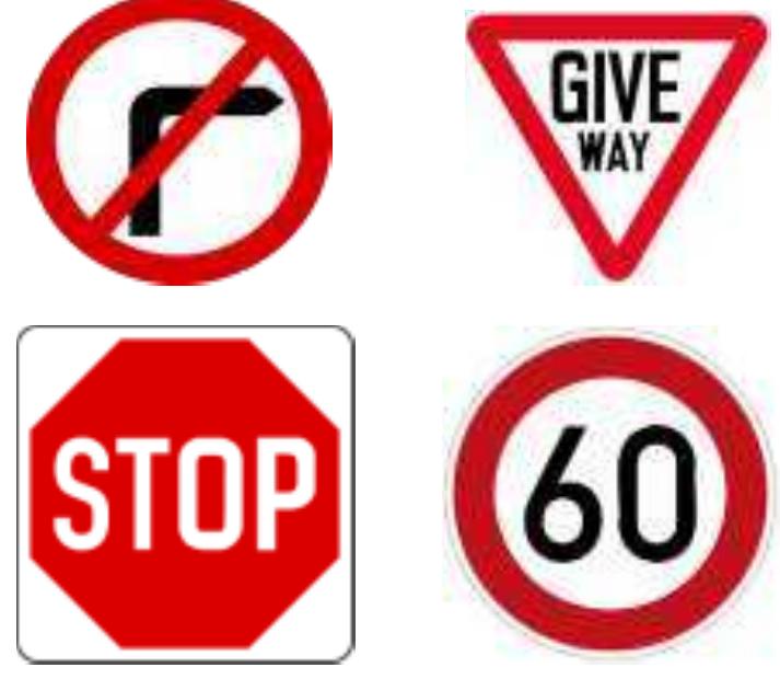 1. examples of regulatory signs. 2.1.1 regulatory signs: