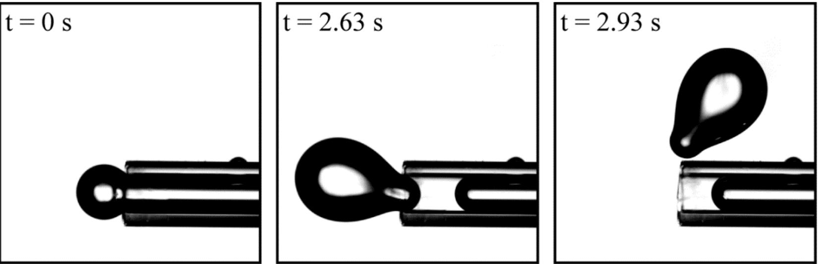 6. sequential images of a bubble generated in a ctab-silica