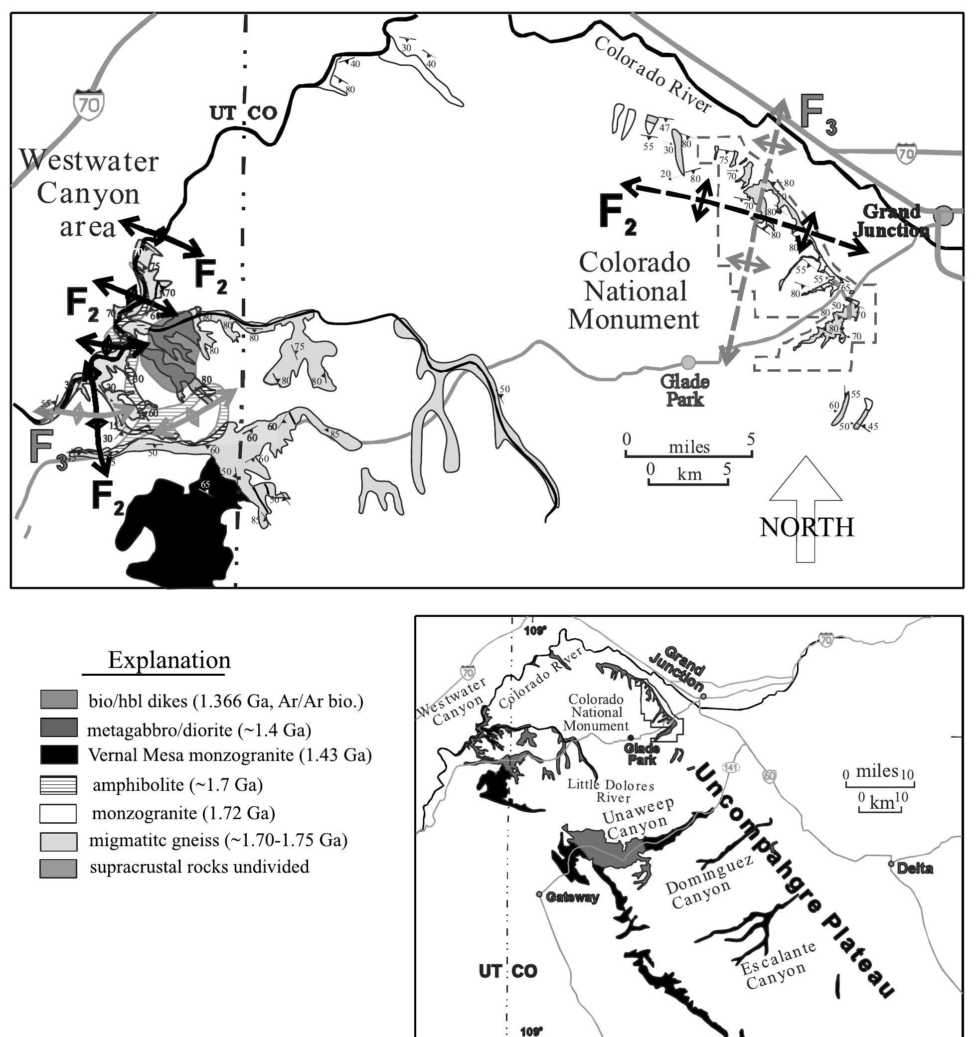 Generalized geologic map of the proterozoic rocks exposed in