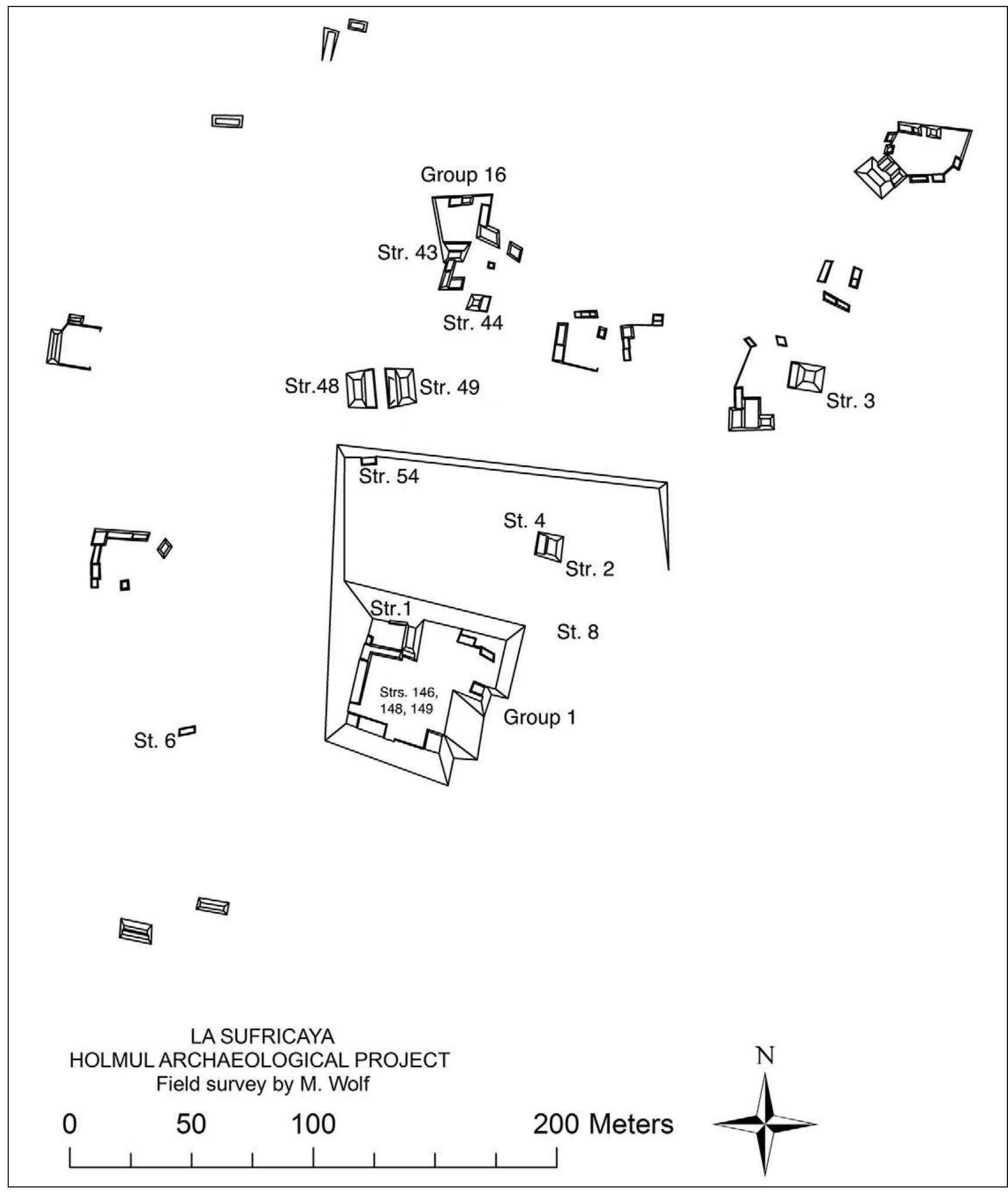 5. map of la sufricaya epicenter (holmul archaeological