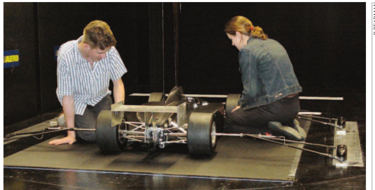 { it’s a blast: aerodynamics students assess a racing