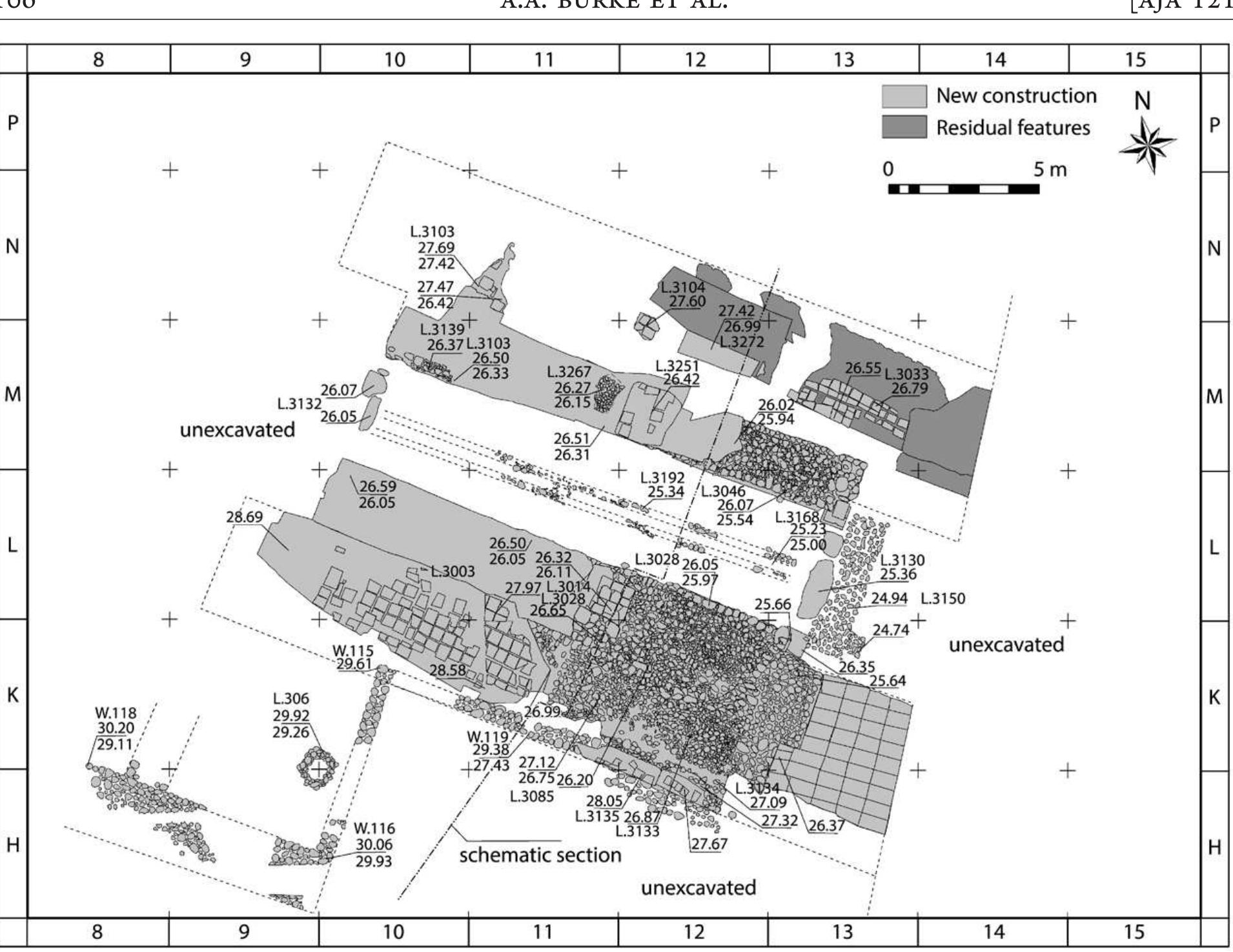 Plan of area a, phase rg-4b gate complex, showing probable