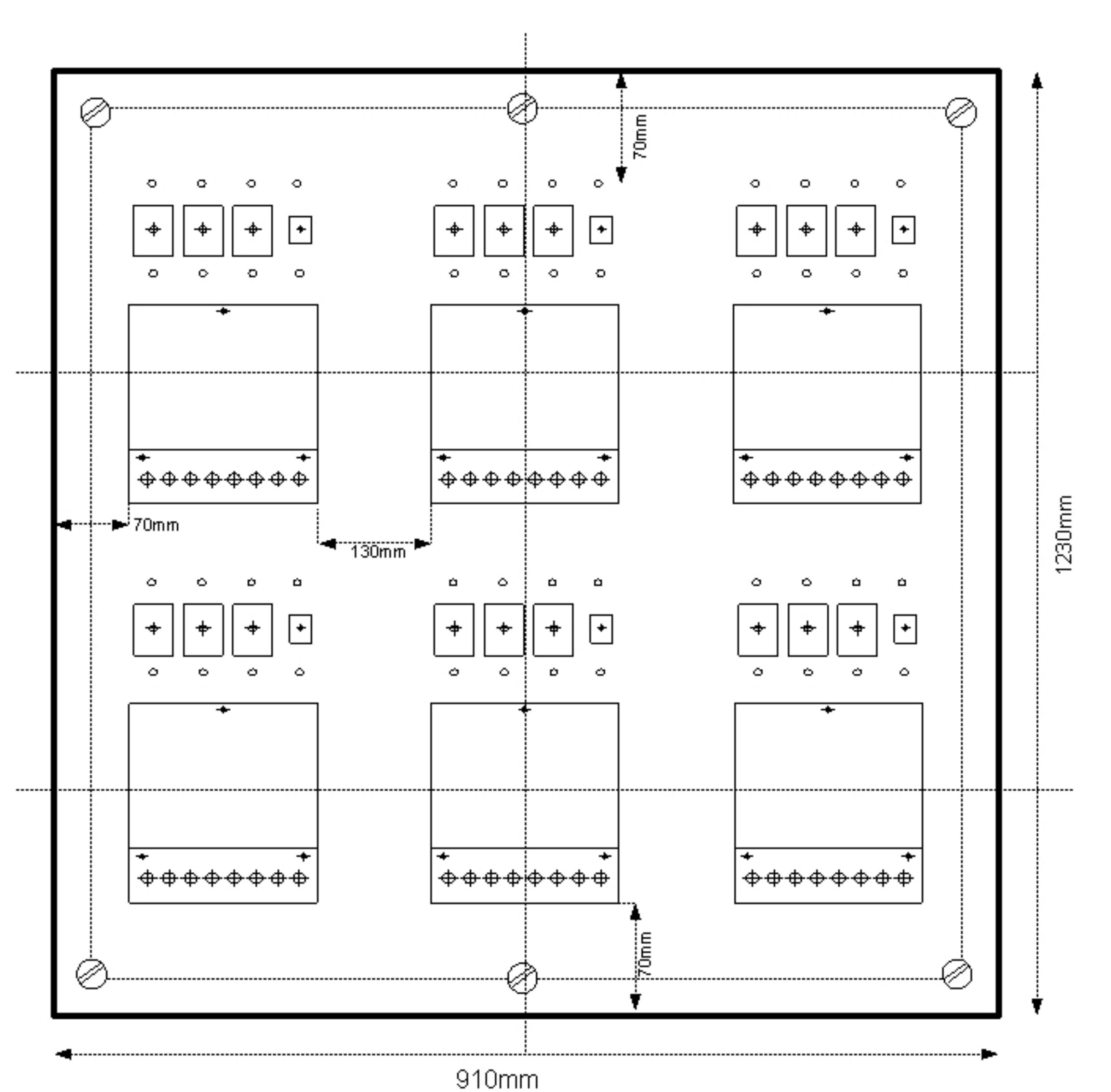 Drawing no sd :3 phase group metering