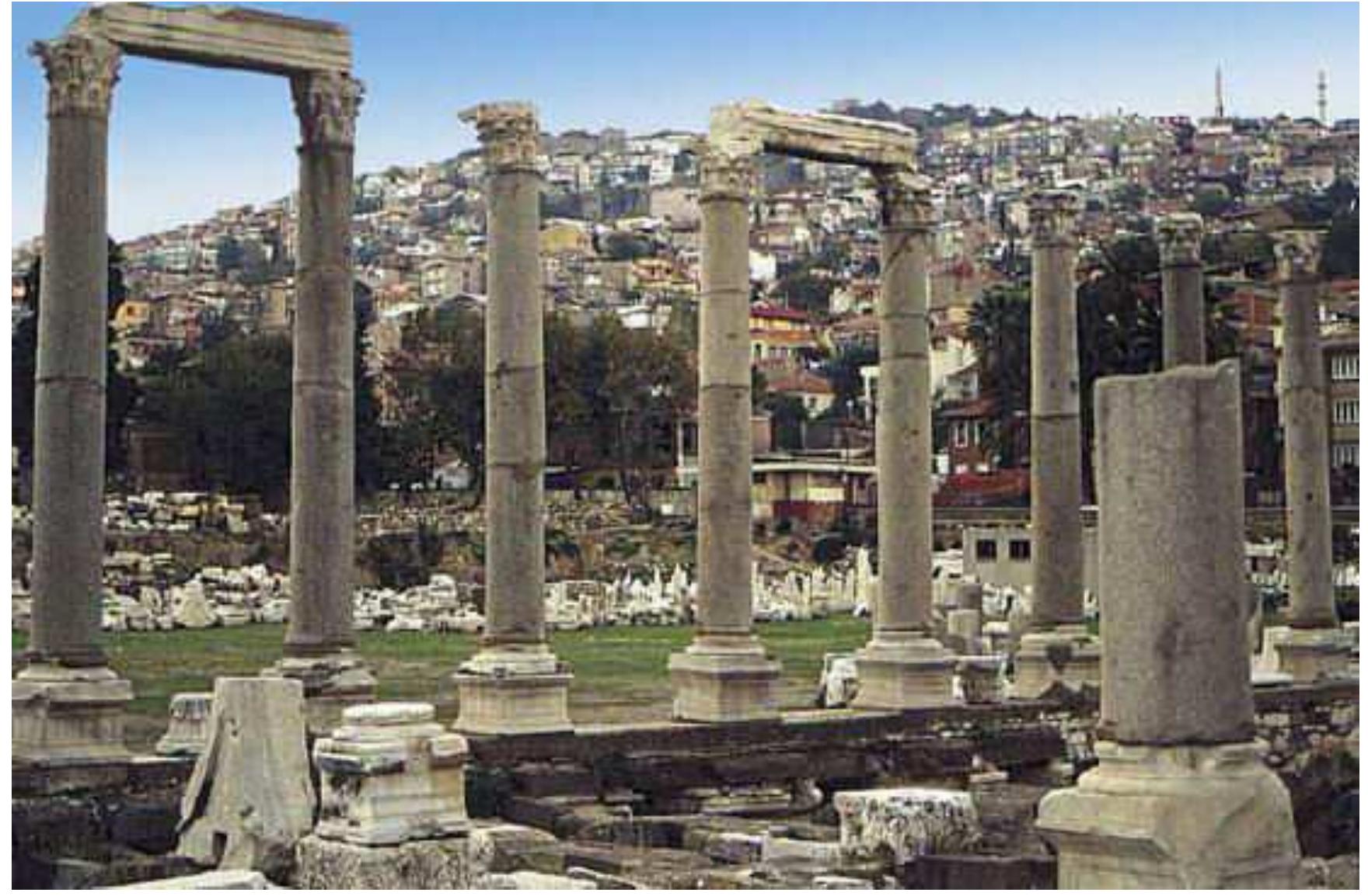 Mt. pagus (kadifakale), crown of smyrna, as seen from the