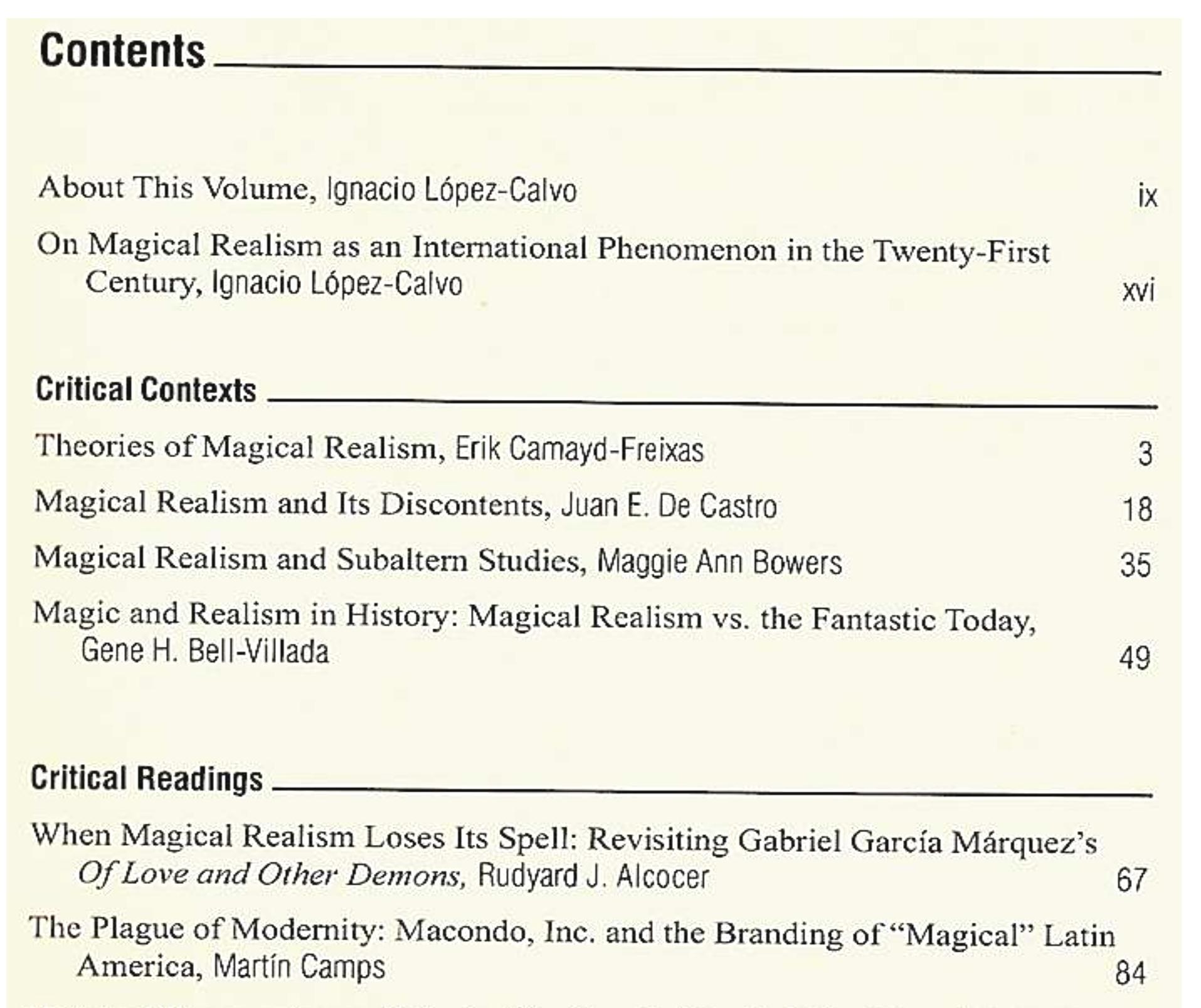 (PDF) Theories of Magical Realism