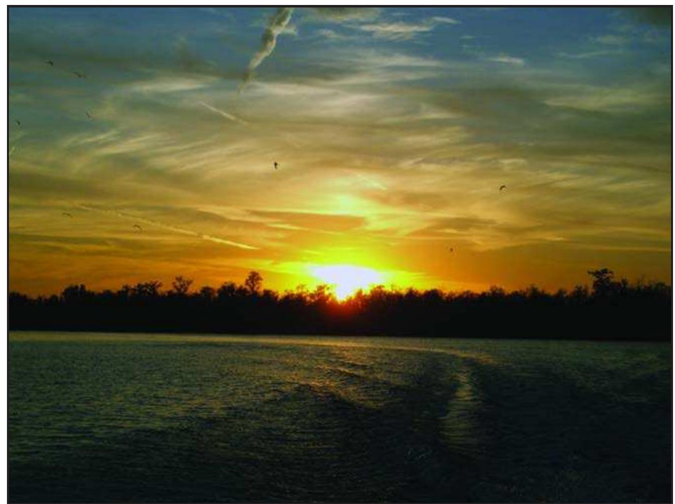 -11. sunset on the mobile-tensaw river delta. (photo credit: