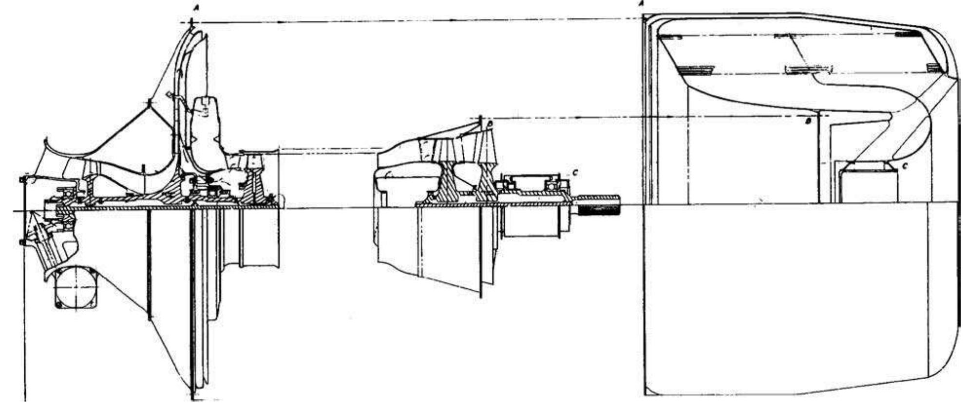 Exploded view showing modular construction of 1,000 hp