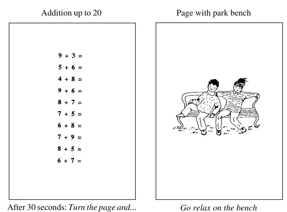 4: example of two consecutive test pages from a number-facts