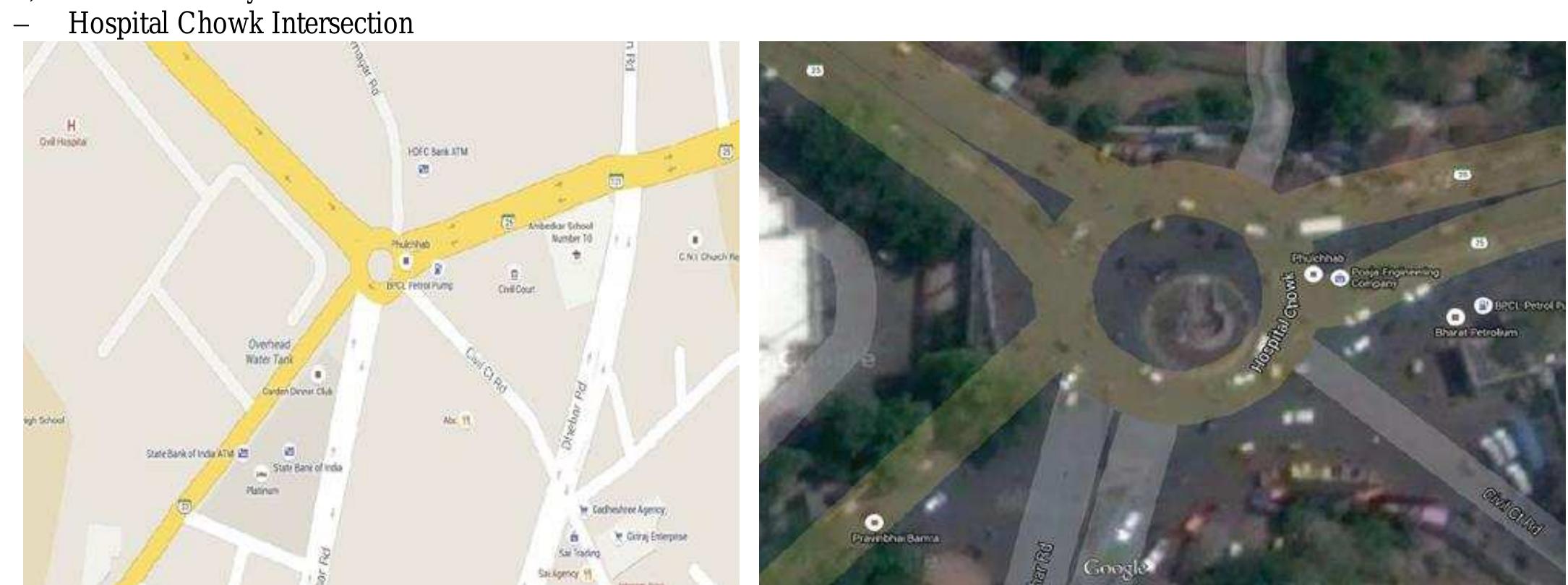 3: map of hospital chowk (google map) fig. 4.4: satelite map