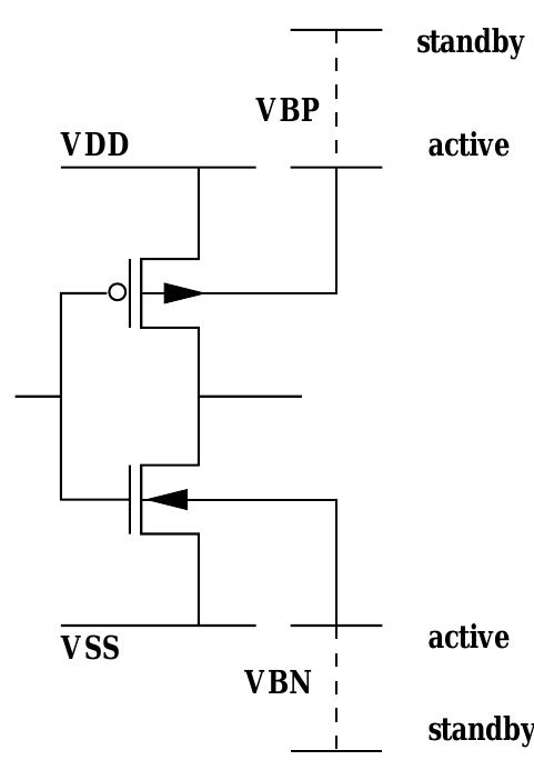 Variable threshold cmos scheme