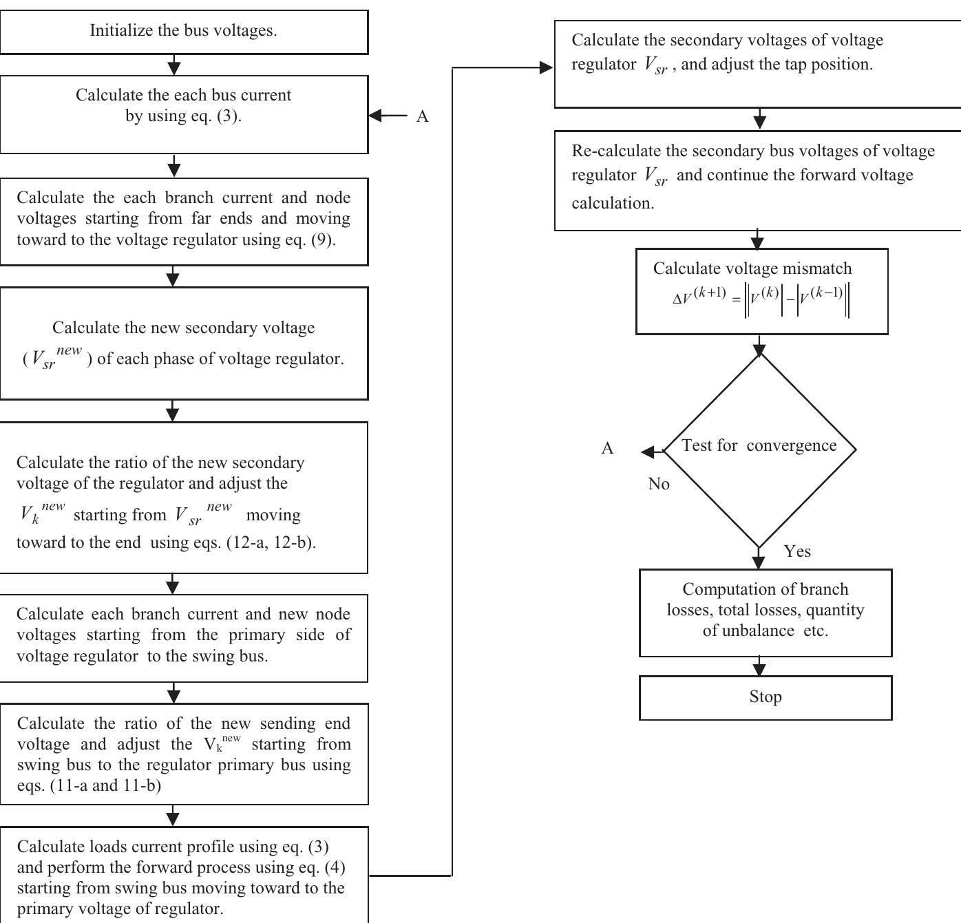 Three-phase transformer and voltage regulator modelling