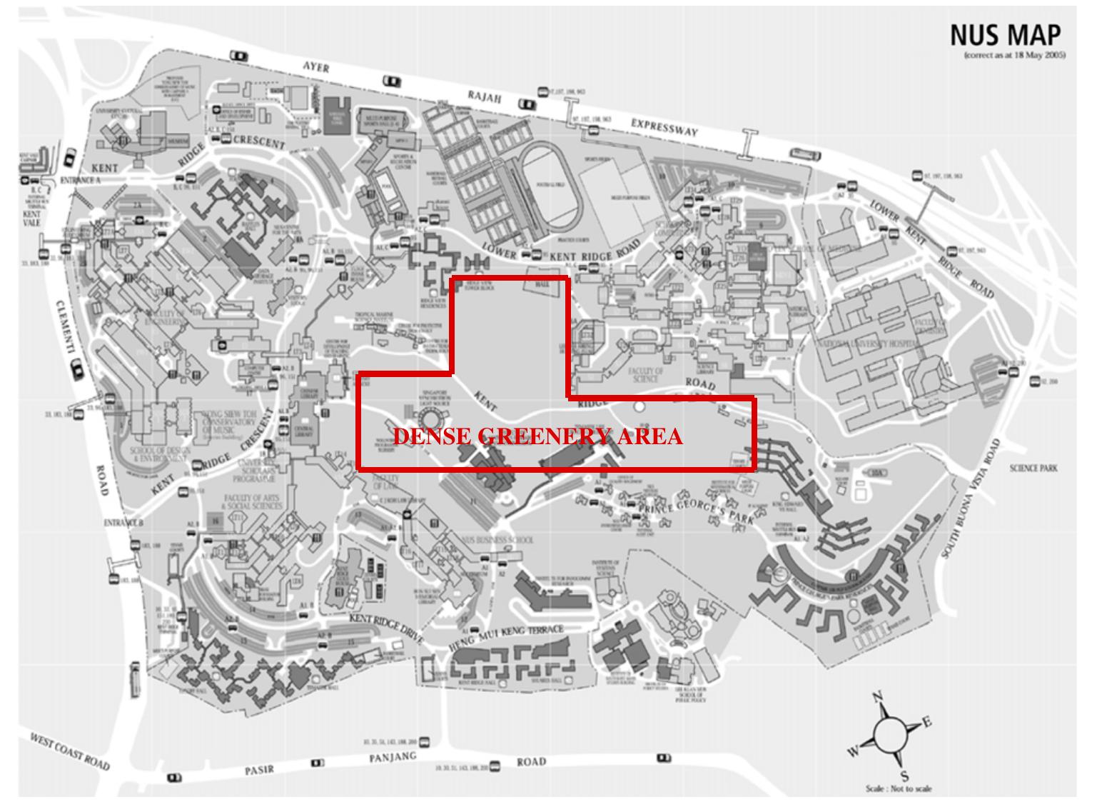 National university of singapore (nus) map.
