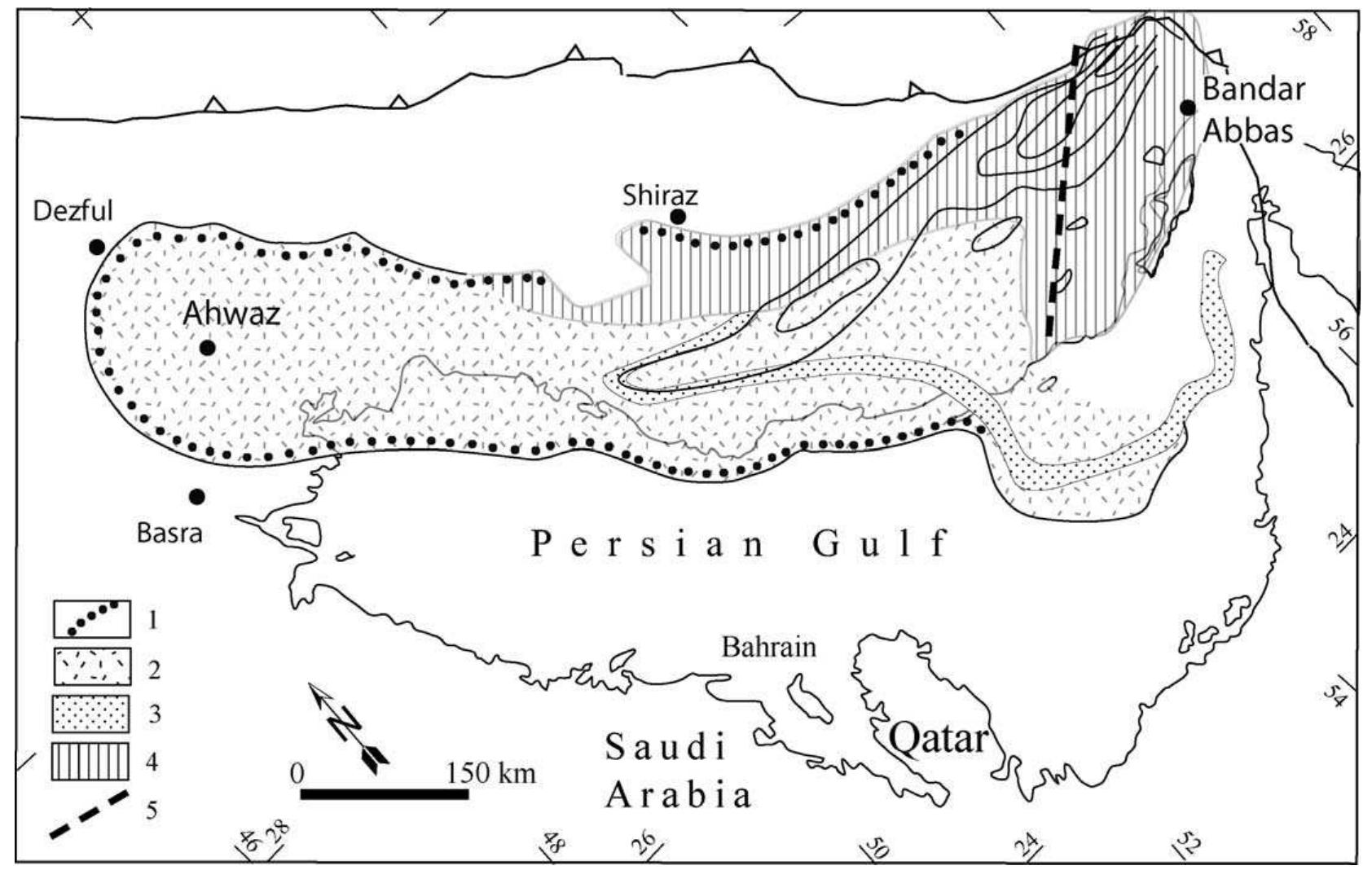 ‘ig. 11. litho-facies map of the mishan formation showing