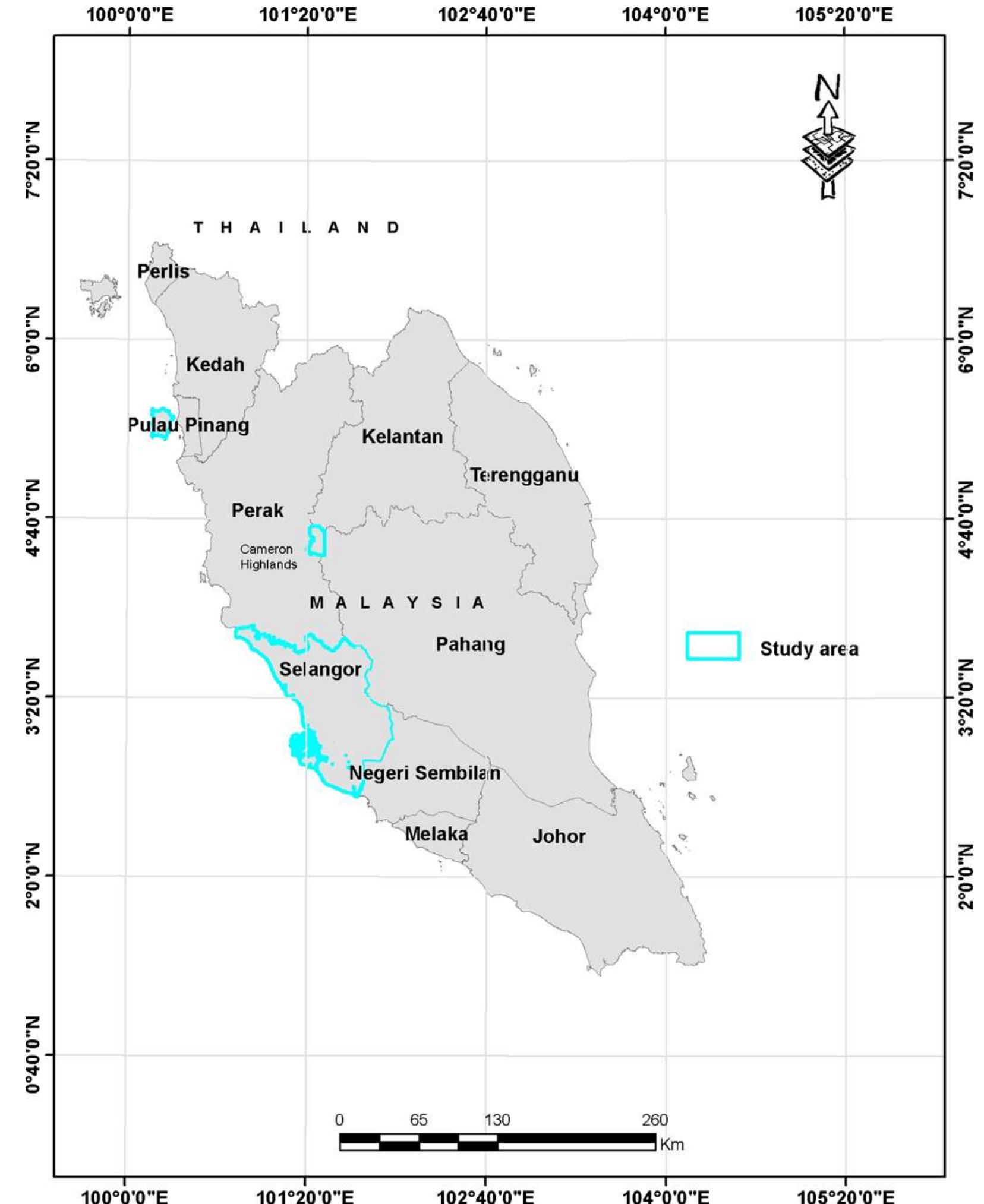 (a) landslide susceptibility map of penang based on weights