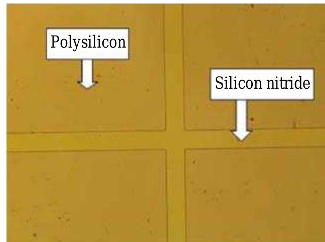 An enlarged view of discretized polysilicon pattern on