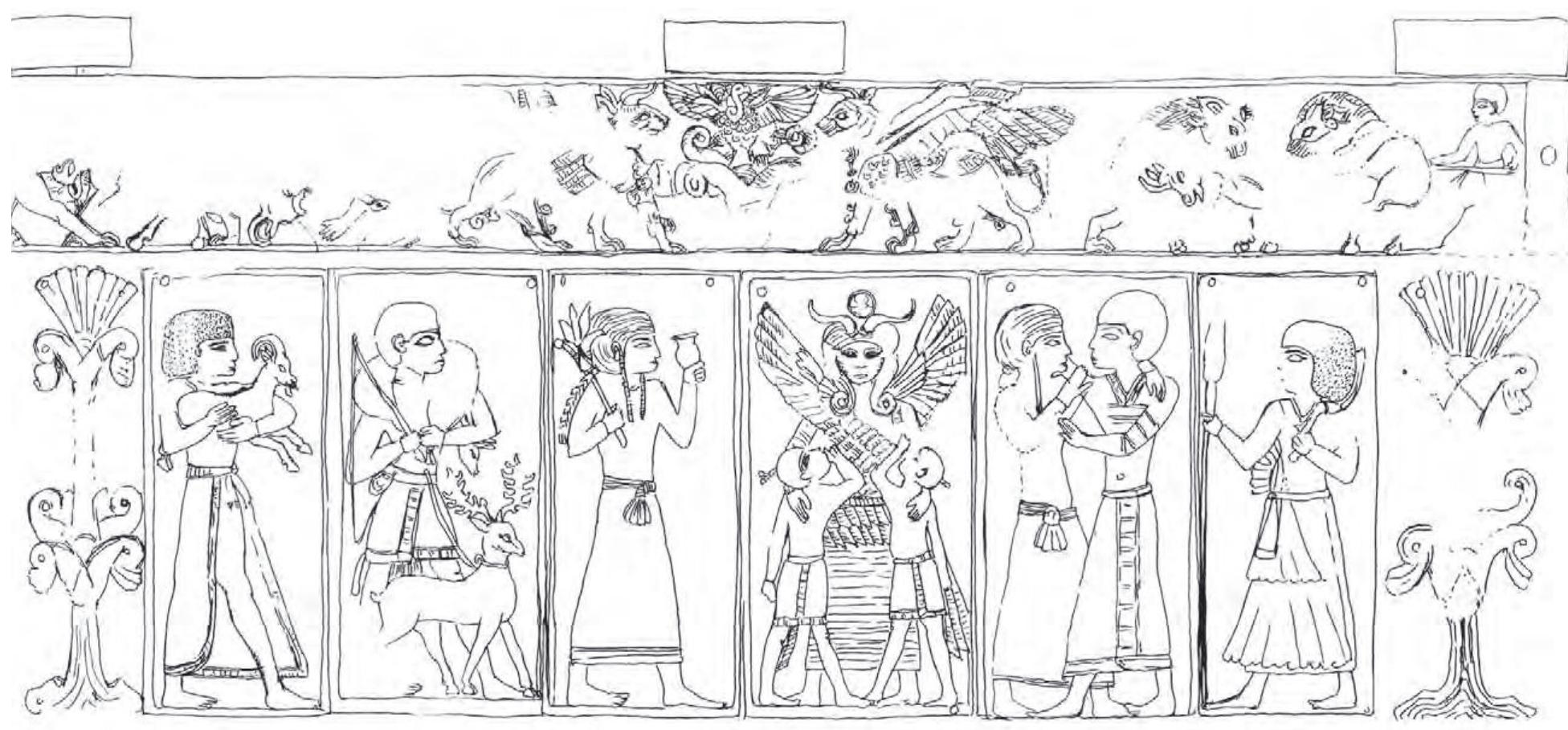 Bed decorative pannel from the royal palace of ugarit. name