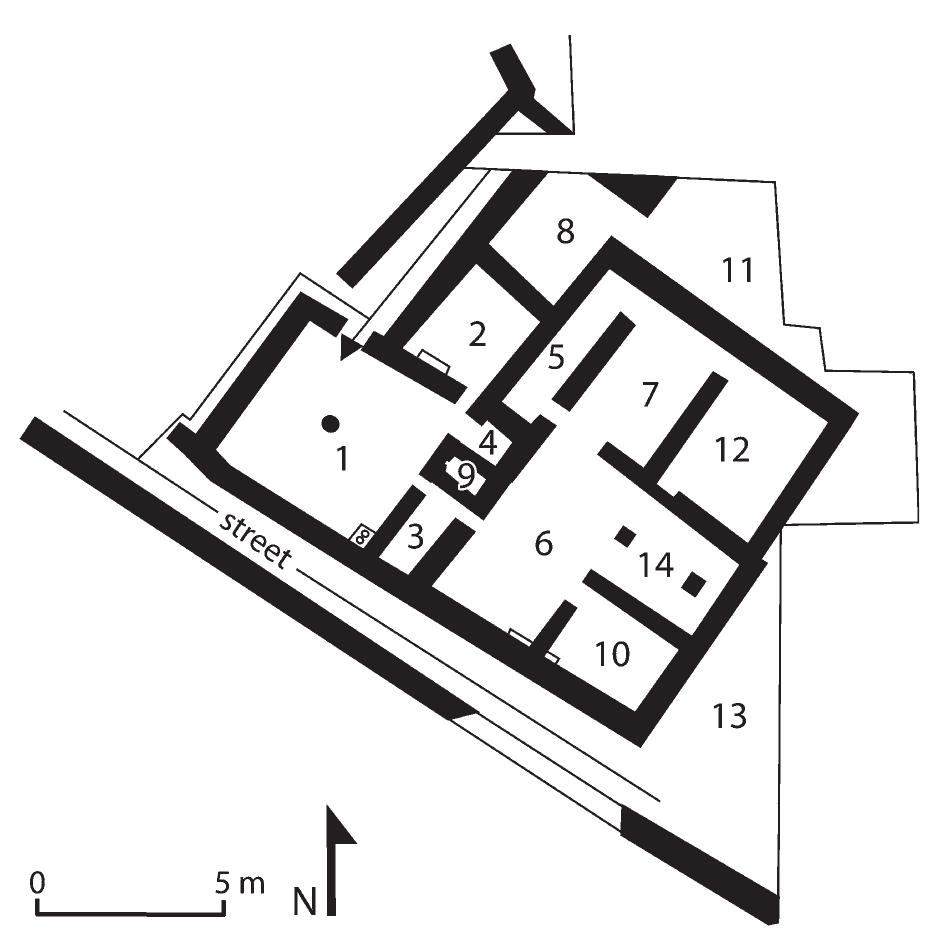Plan of building 7 at palaikastro (modified from