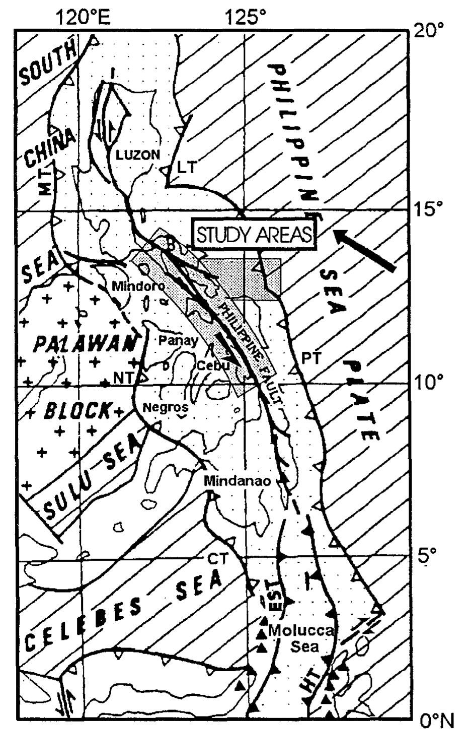 Generalized tectonic map of the philippines and surrounding