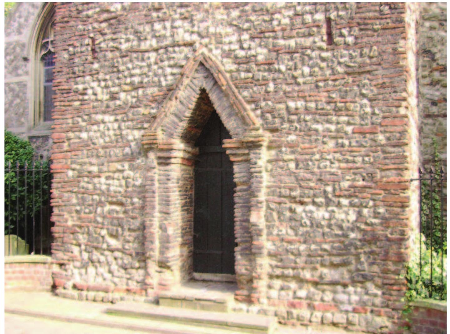 11th-century doorway of holy trinity church, colchester,