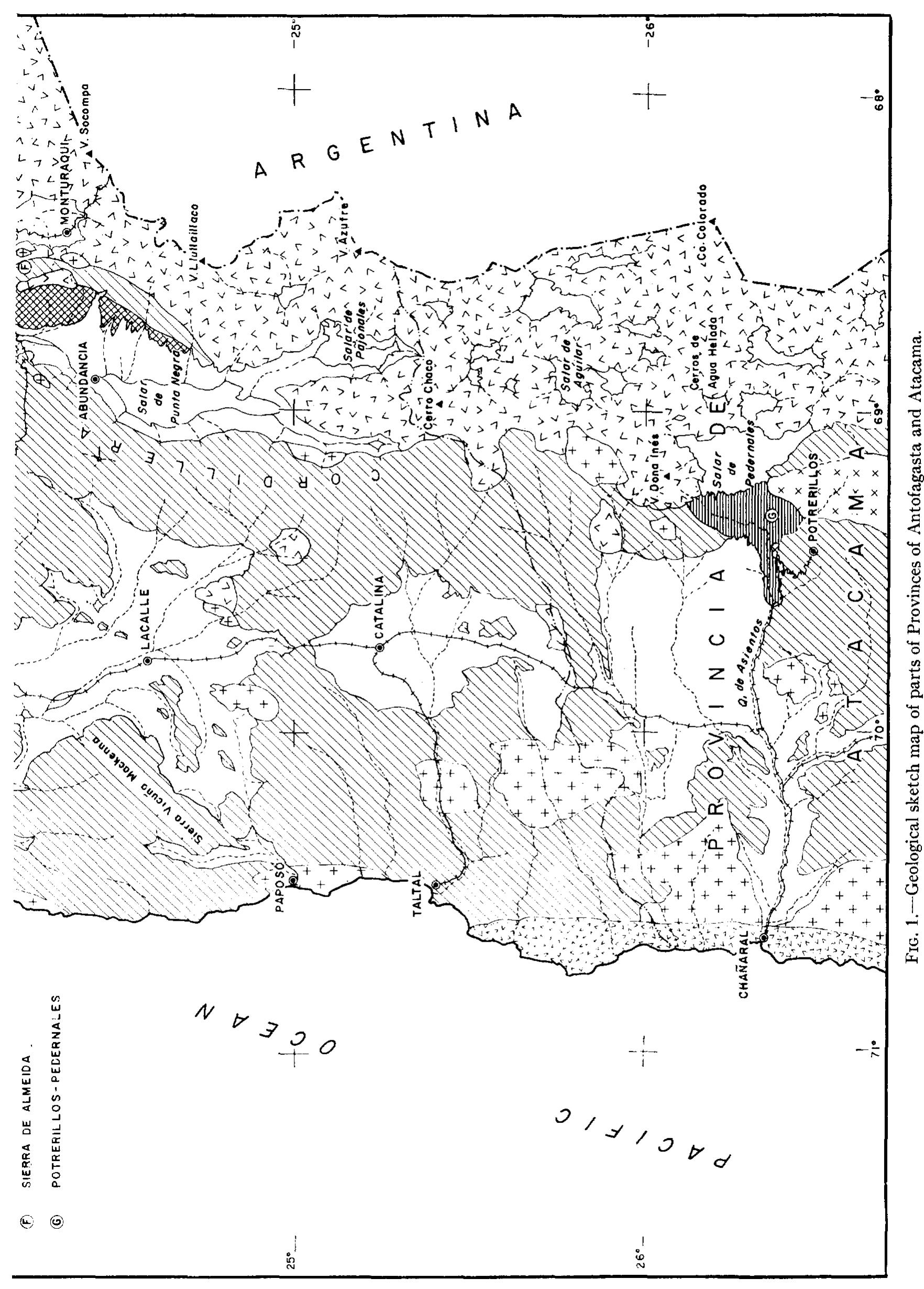 Figure 2 - GEOLOGY OF PARTS OF ANTOFAGASTA AND ATACAMA