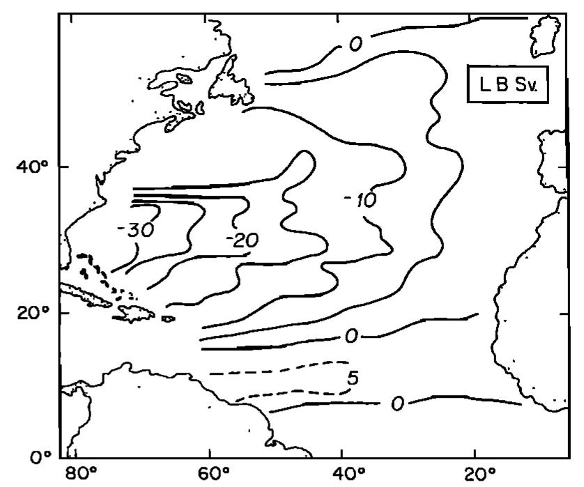 A map of sverdrup transport streamlines, adapted from