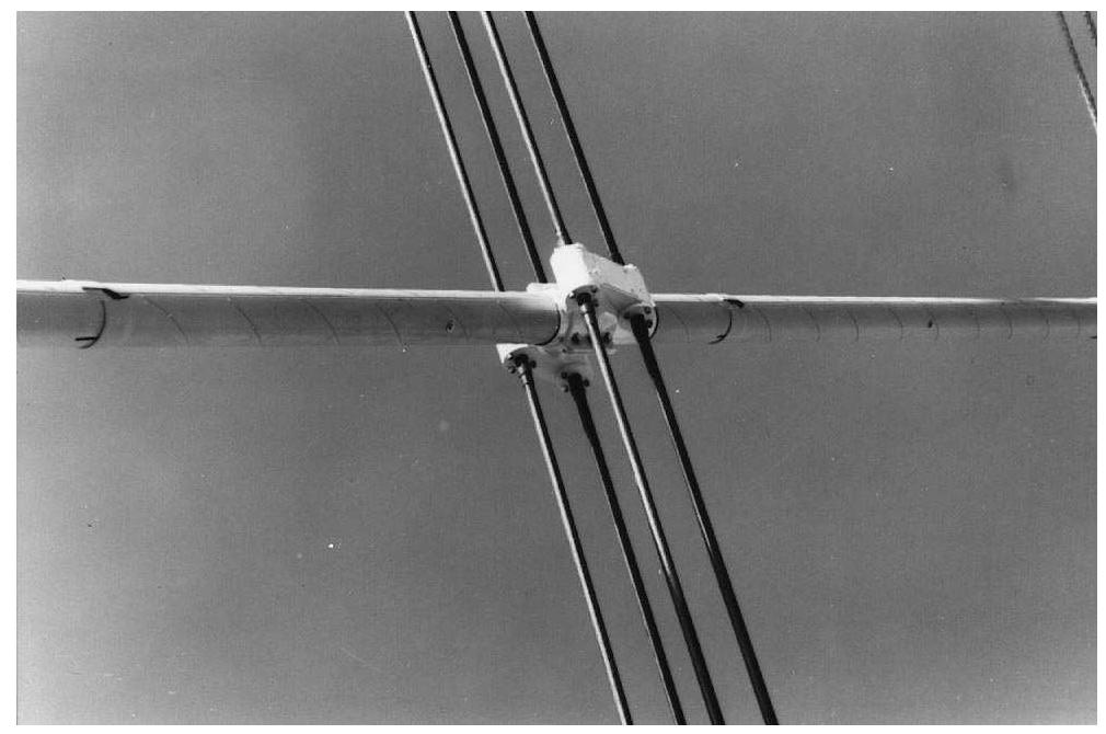 A stay-cable with its aerodynamically shaped duct, and a