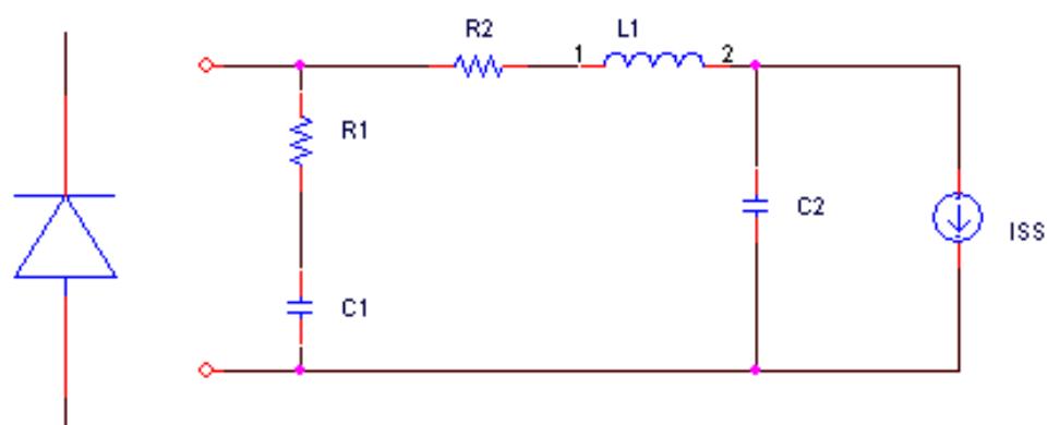 Equivalent circuit model of photodiode.
