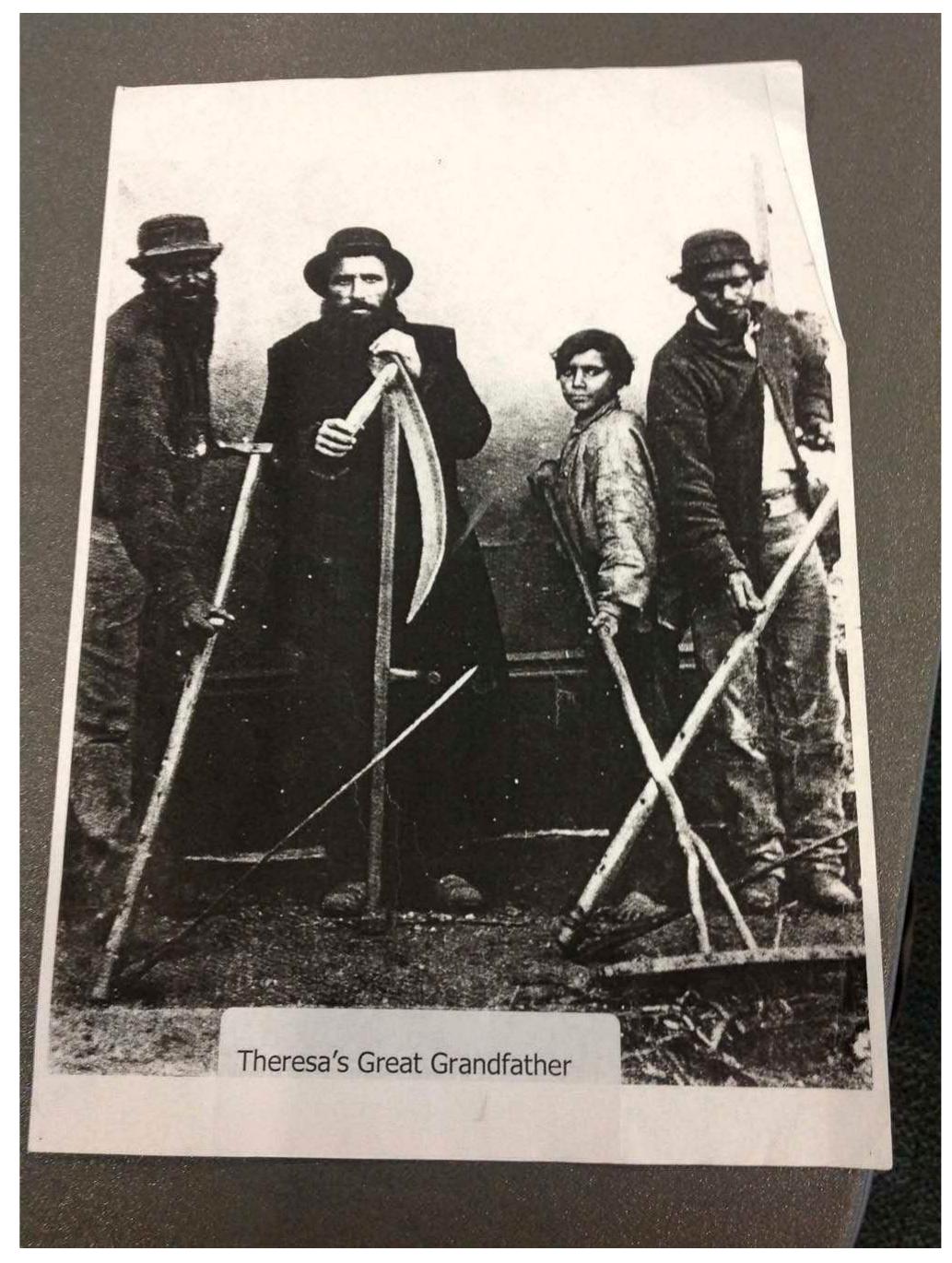 Photocopy of a new norcia mission photograph of monks and