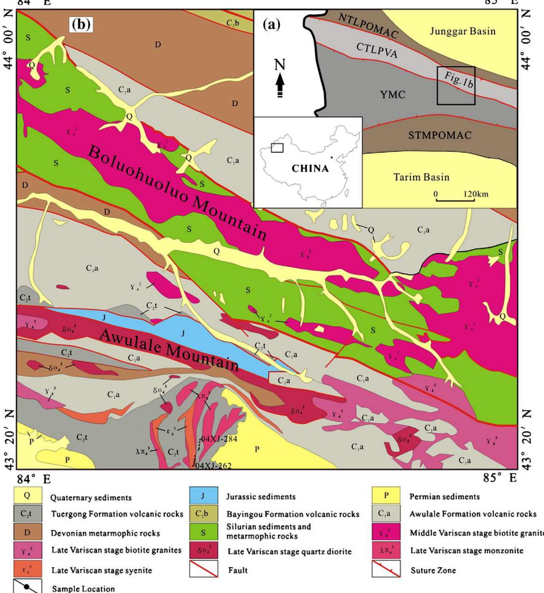 A Schematic Map Showing Major Tectonic Units Of The
