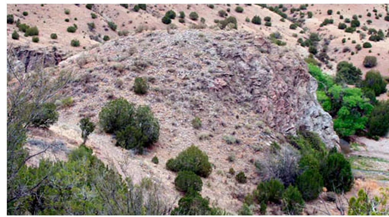 View of pinnacle ruin from the east.