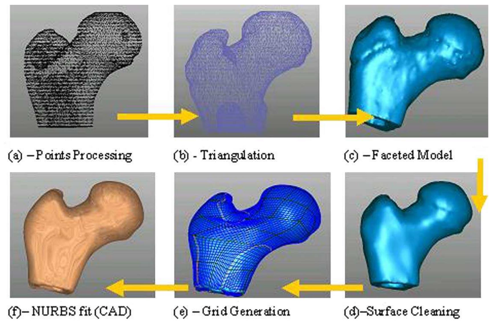 Cad model construction using reverse engineering approach.