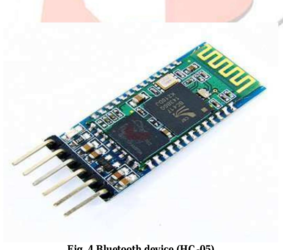 The hc-05 bluetooth module has 6 pins named as vcc, gnd, tx,