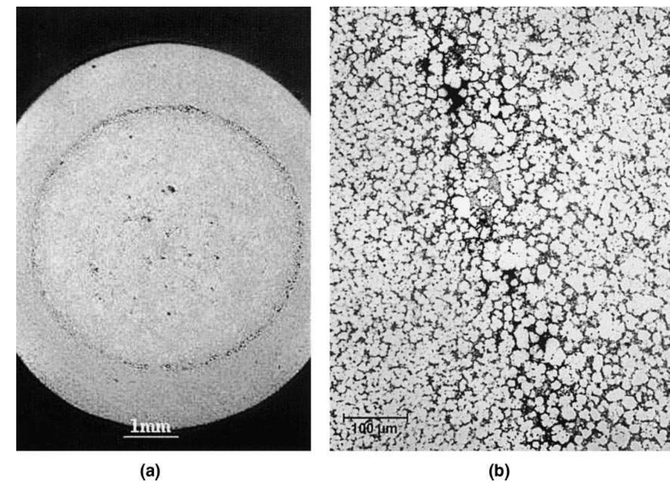 (a) a defect band containing segregation of eutectic and