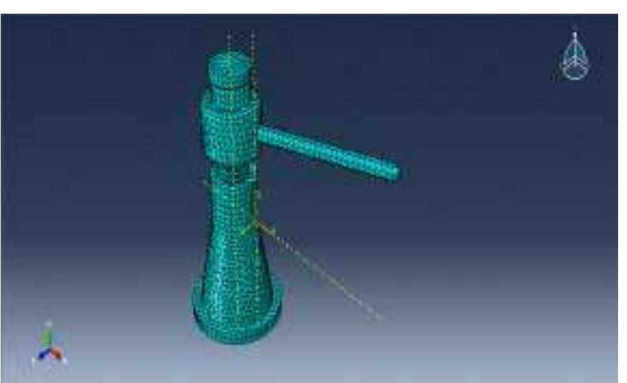 finite element model of screw jack for square thread