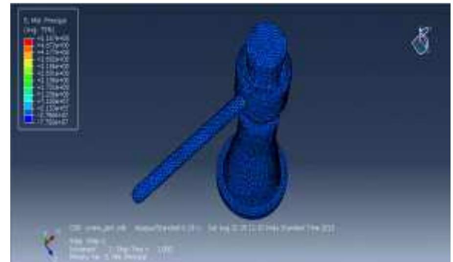 Finite element model of acme thread screw jack — mid.