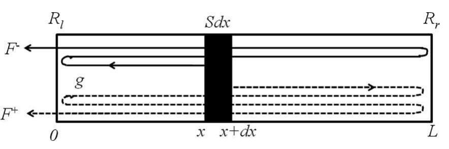 Schematic diagram of a fp laser diode. b is the round-trip