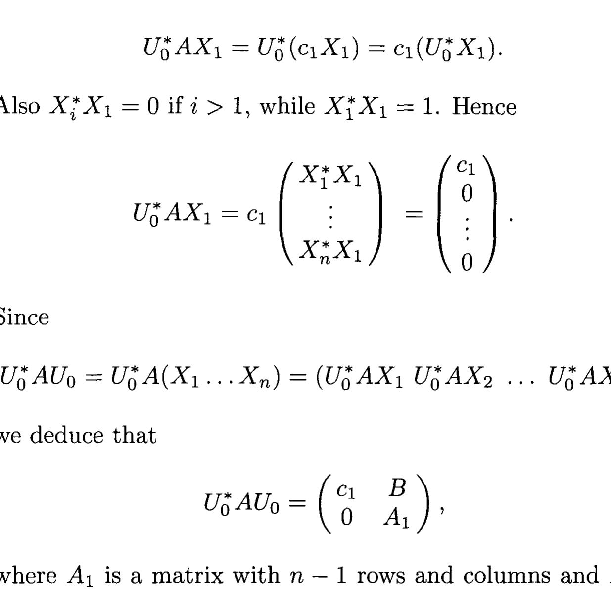 Let up denote the matrix (x,...x,); then up is unitary since
