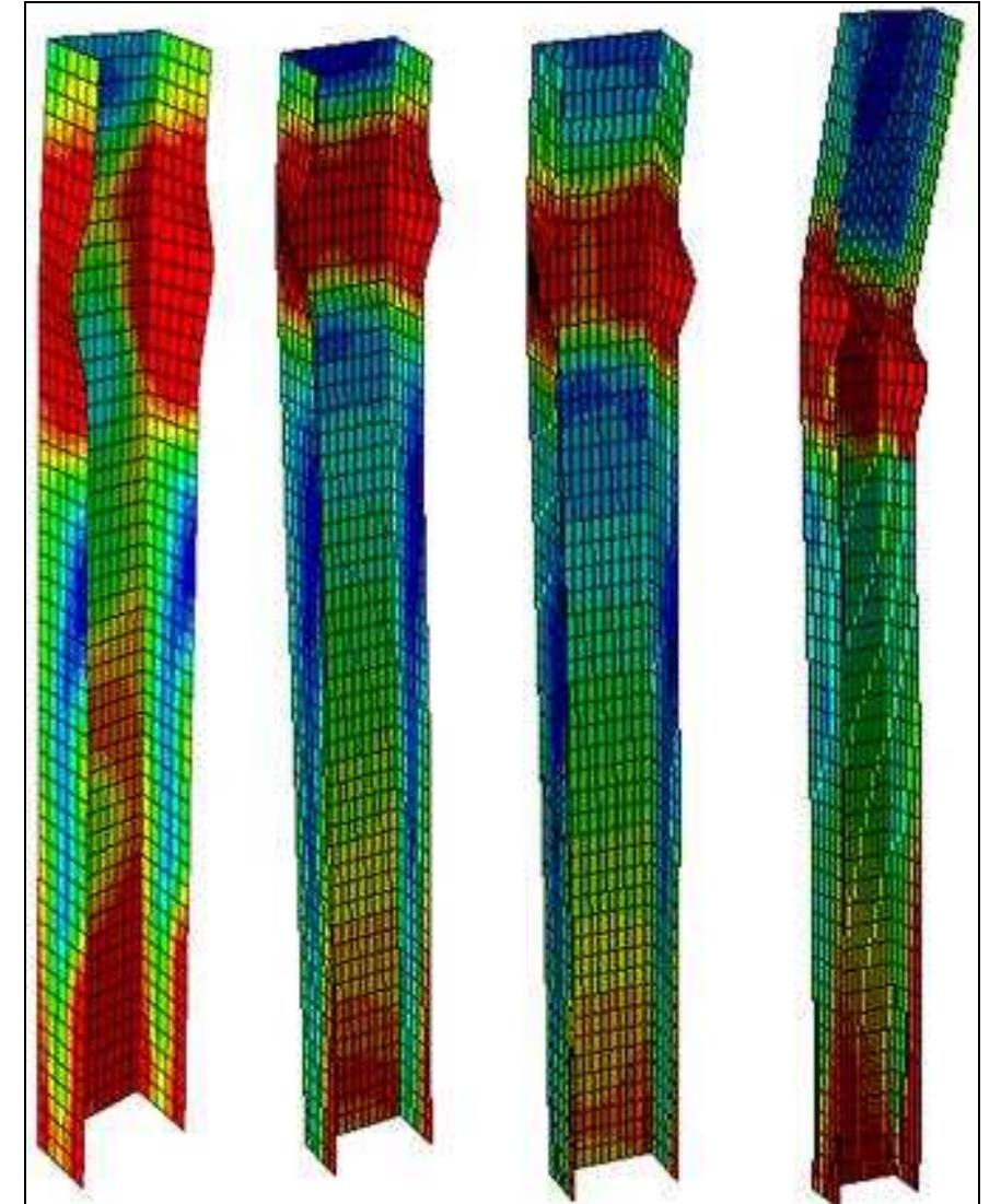 S 8 and 9 show the deformed shapes from fea for unlipped and