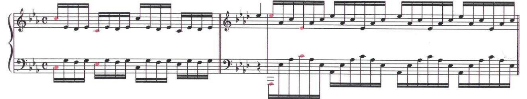Example 8 - j. s. bach: prelude bwv 847, bars 1/ f. chopin: