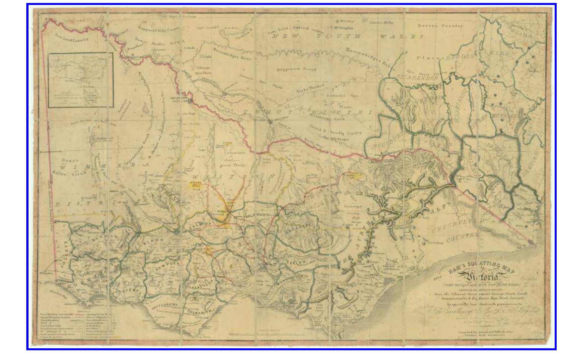 1, thomas hams, squatting map of victoria, 1851. (© national